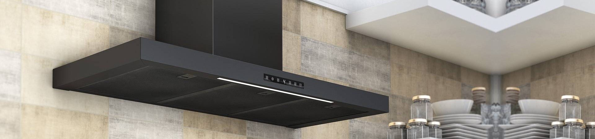 קולט אדים צמוד קיר AIRFORCE דגם B-OX-90 TSE - homedialog